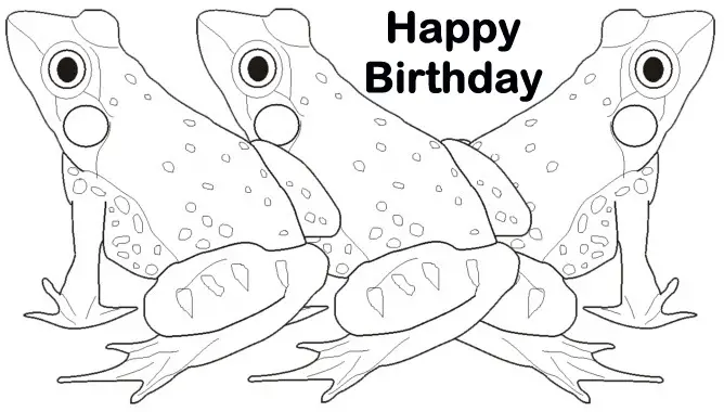 Coloring Birthday Folding Card Coloring Pages